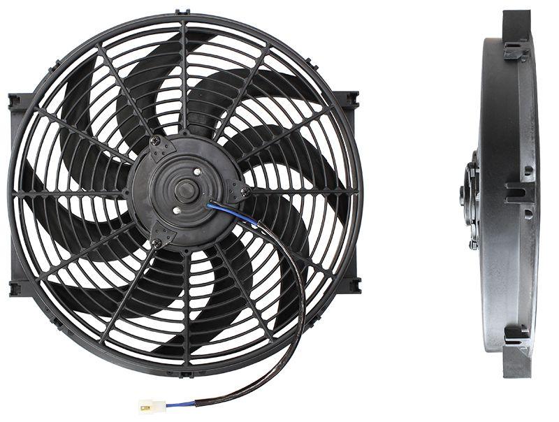 Aeroflow 14" Electric Thermo Fan Curved Blades, 1650 CFM AF49-1002 ...
