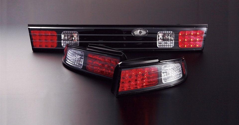 NISSAN SILVIA S14 200SX DMax BLACK LED TailLights 93-98Prolink Perform